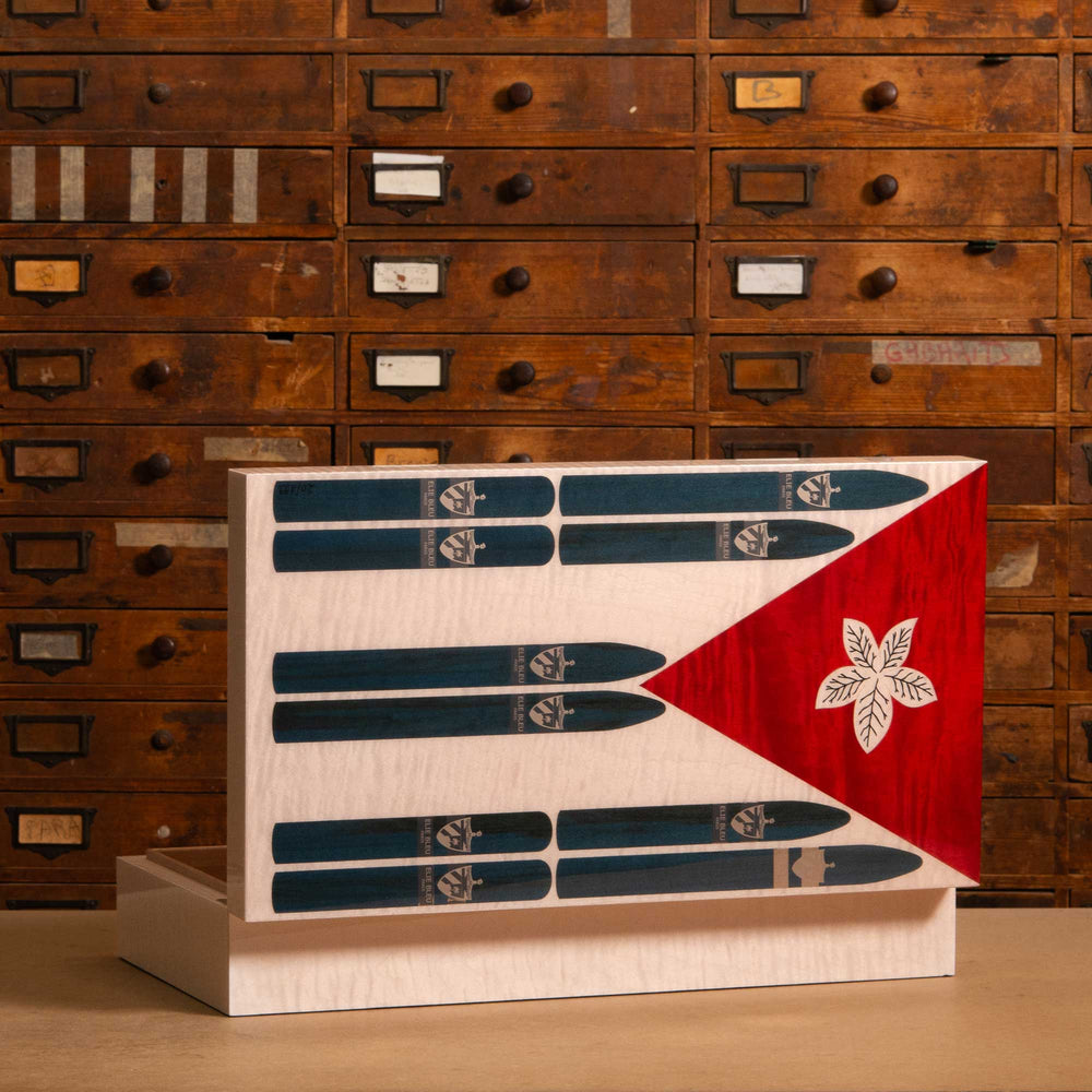 Cuban Flag - Cuban Colors - 110 Cigars - Luxury Cigar Humidor | Elie Bleu