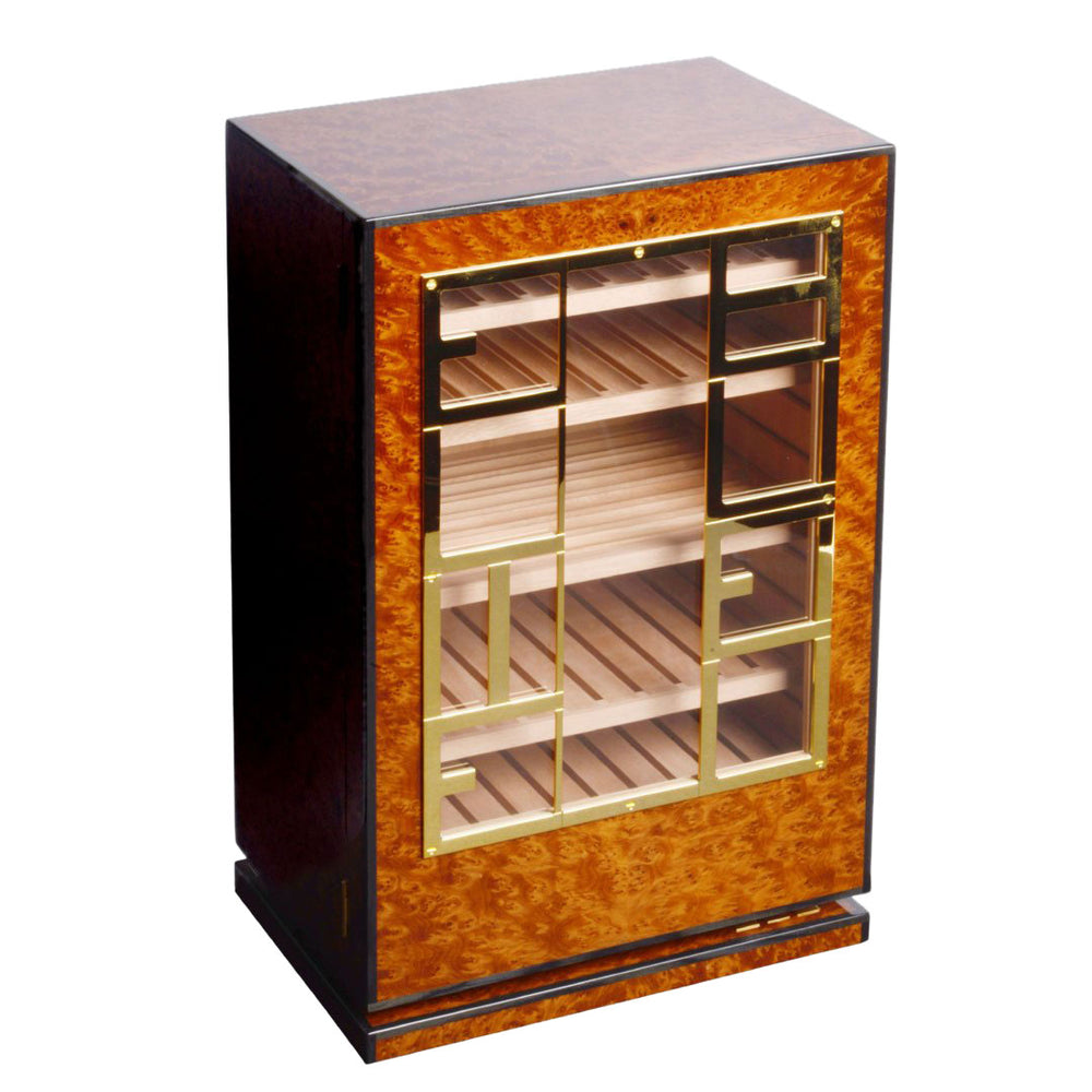 "Classic Burl Wood" - Cabinet for 150 cigars